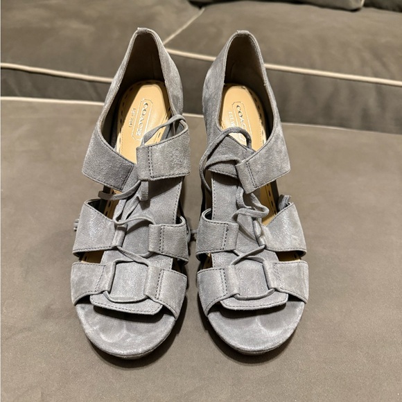 Coach | Shoes | Coach Womens Gray Strappy Sandals | Poshmark
